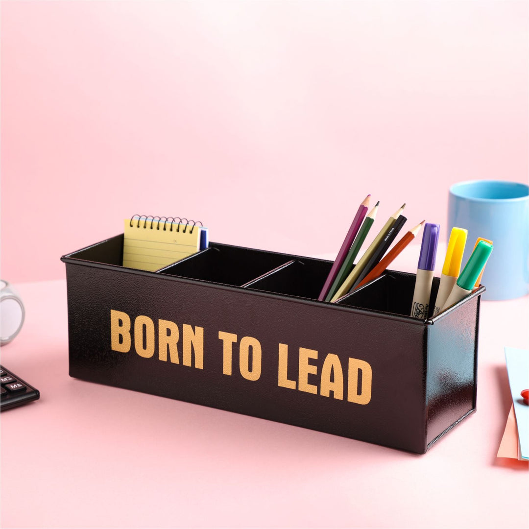 Buy Dudki Born To Lead Metal Office Desk Organizer Online In India ...